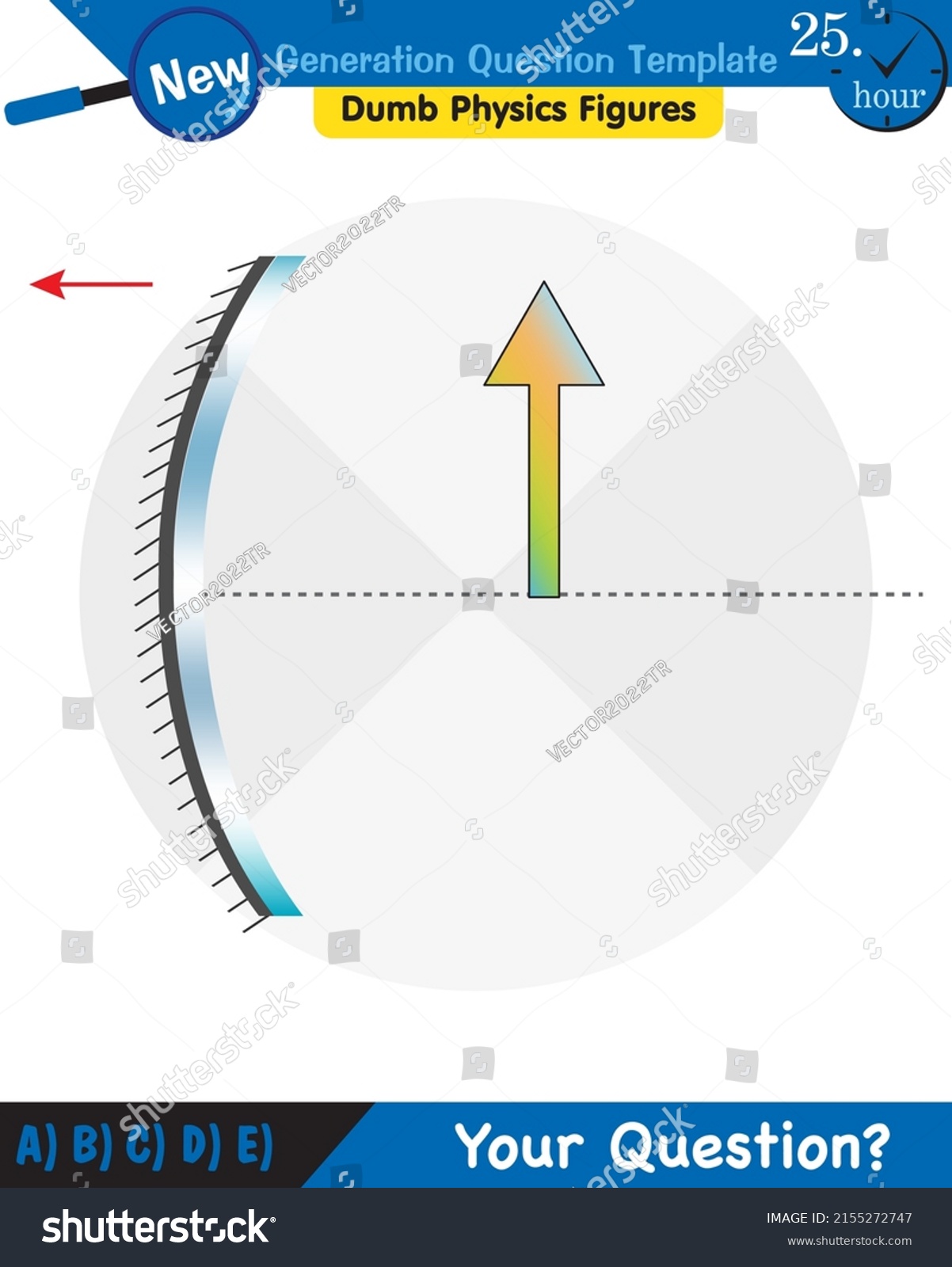 Physics Concave Mirror Reflection Spherical Mirrors Stock Vector ...