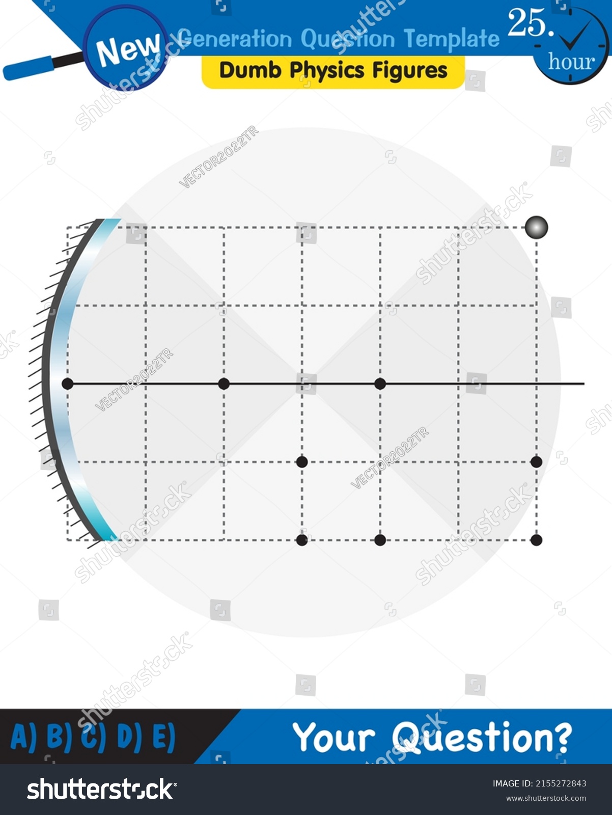 Physics Concave Mirror Reflection Spherical Mirrors Stock Vector ...
