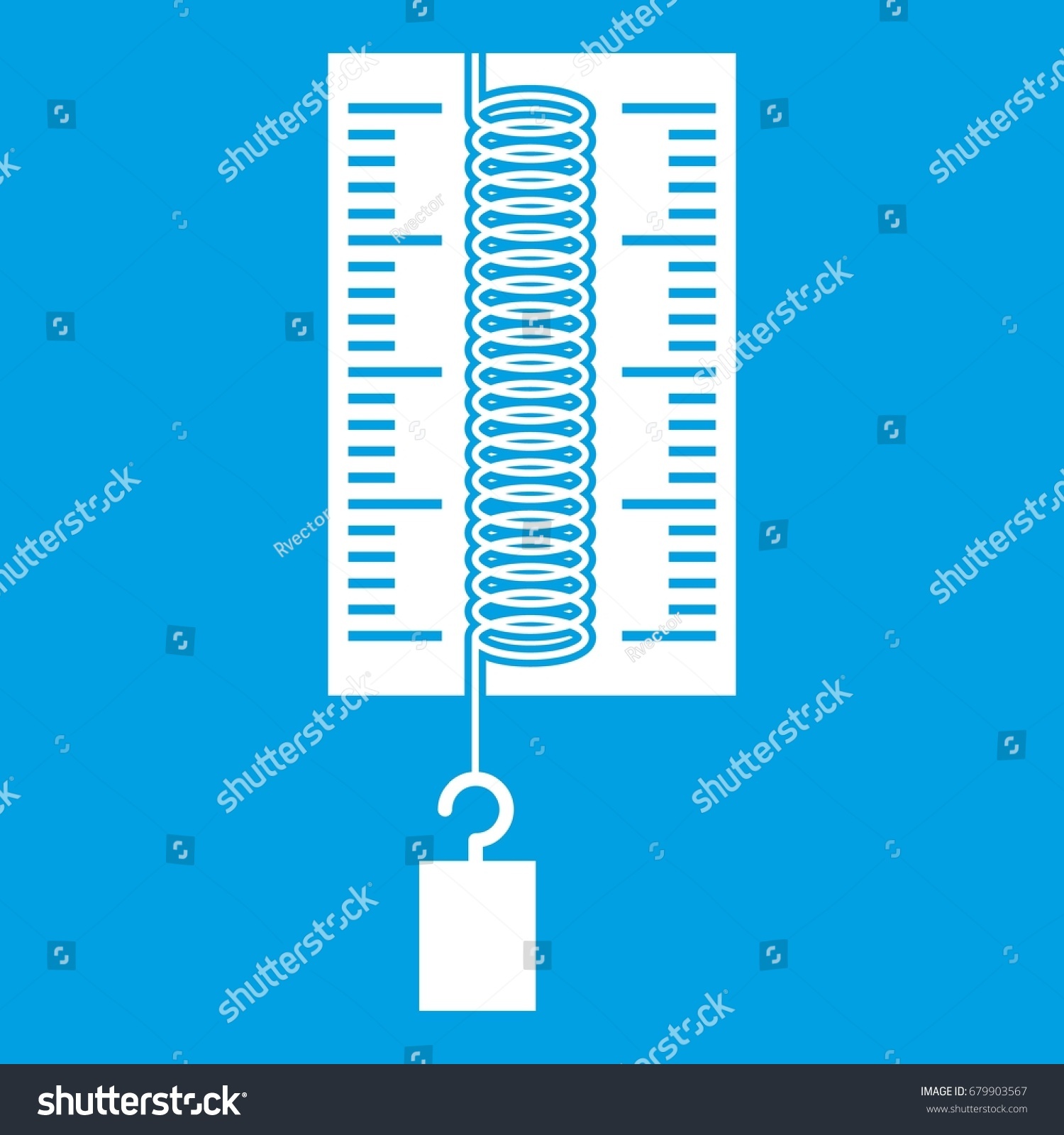Physics Dynamometer Laboratory Work Icon White 스톡 벡터(로열티 프리) 679903567 ...