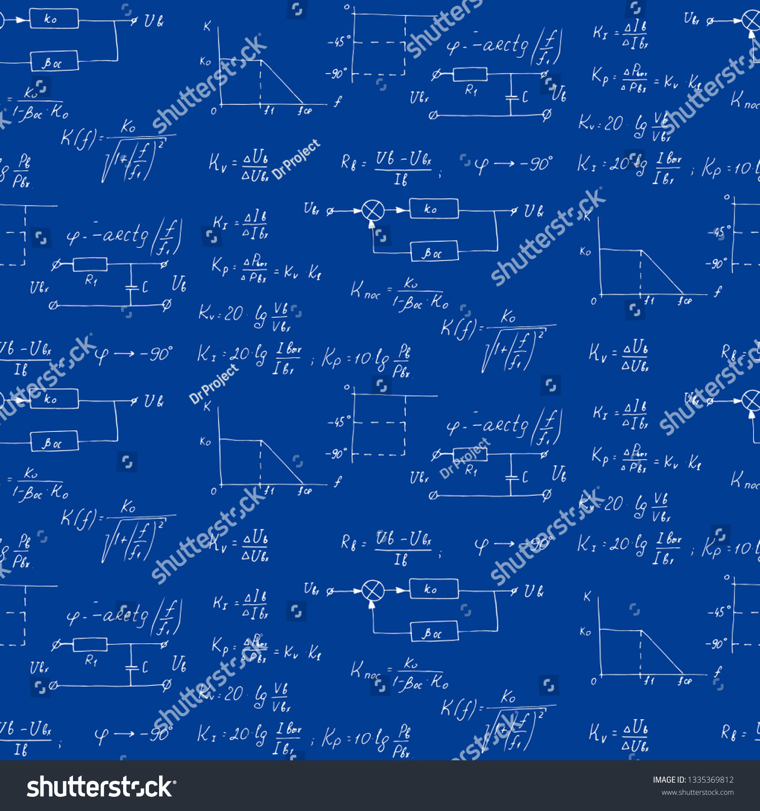 Physics Electronic Engineering Mathematics Equation Scheme Stock Vector ...