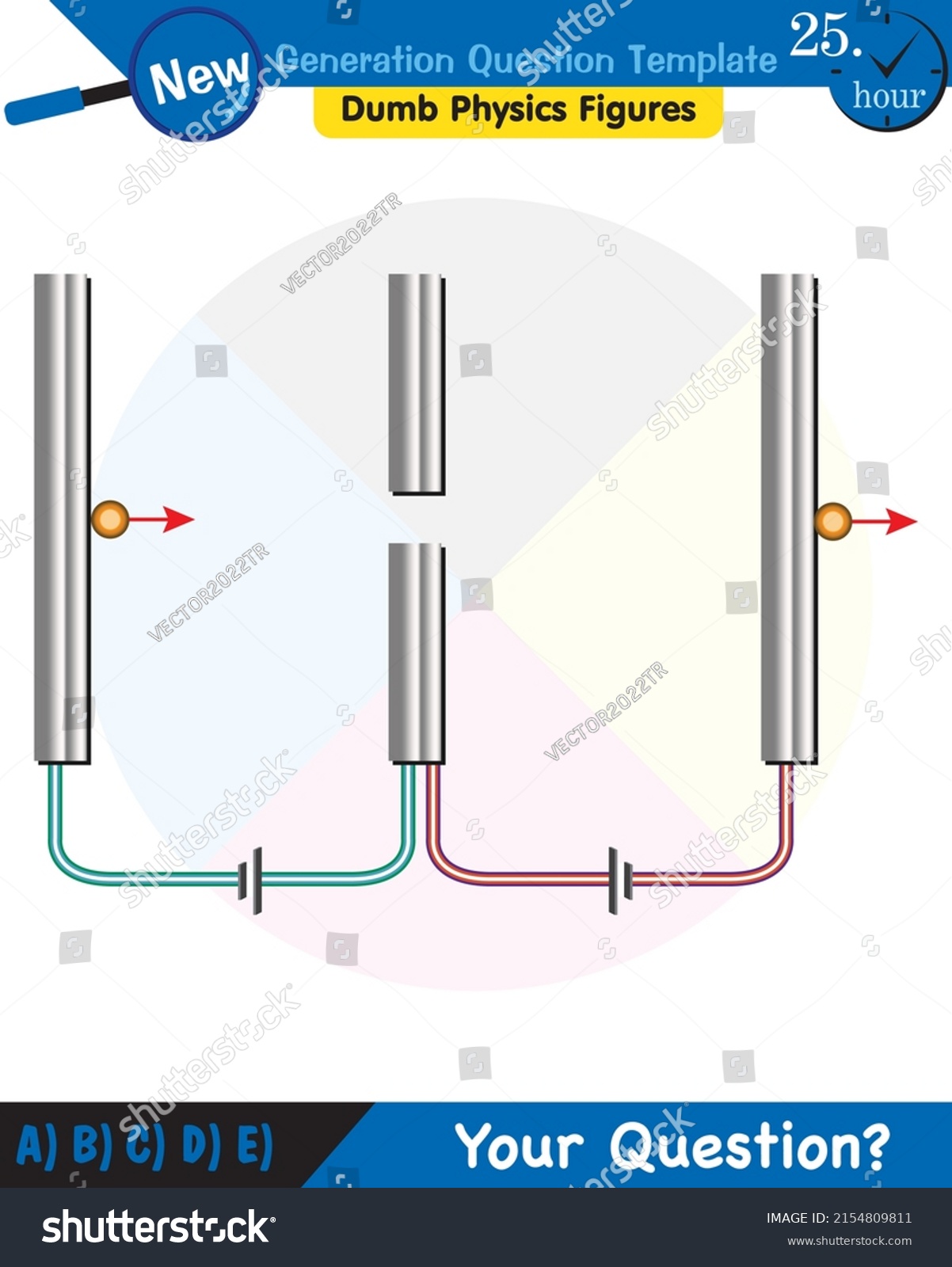 Physics Parallel Plate Capacitor Circuit Capacitors Stock Vector ...