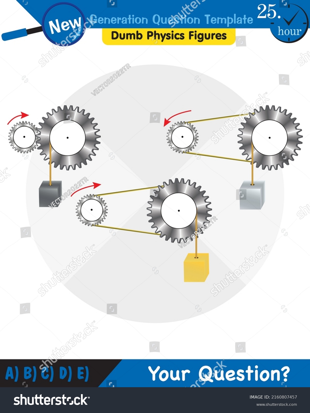 Physics Simple Machines Pulleys Gears Next Stock Vector (Royalty Free ...