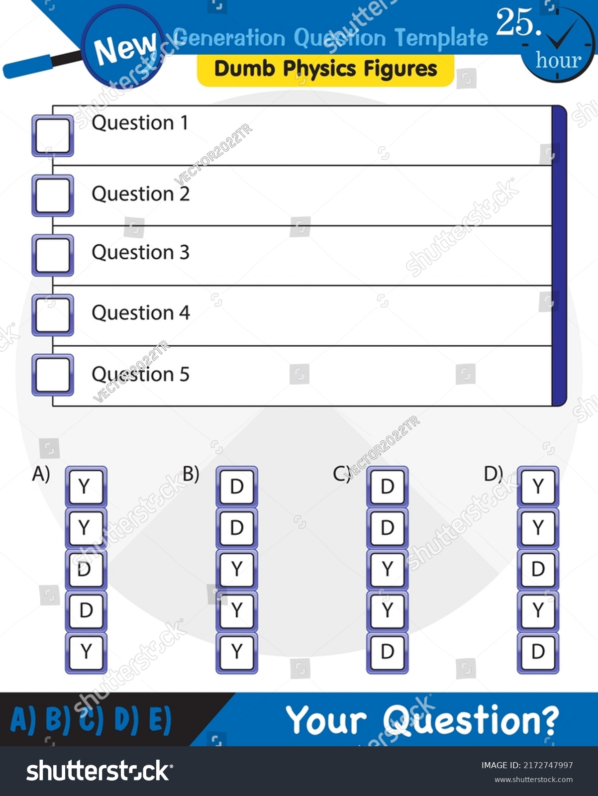 Physics Text Template Next Generation Question Stock Vector (Royalty ...