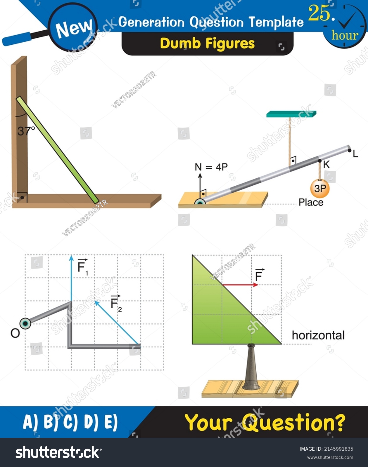 Physics Torque Next Generation Question Template Stock Vector (Royalty ...