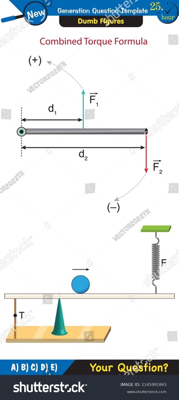 Physics Torque Next Generation Question Template Stock Vector (Royalty ...