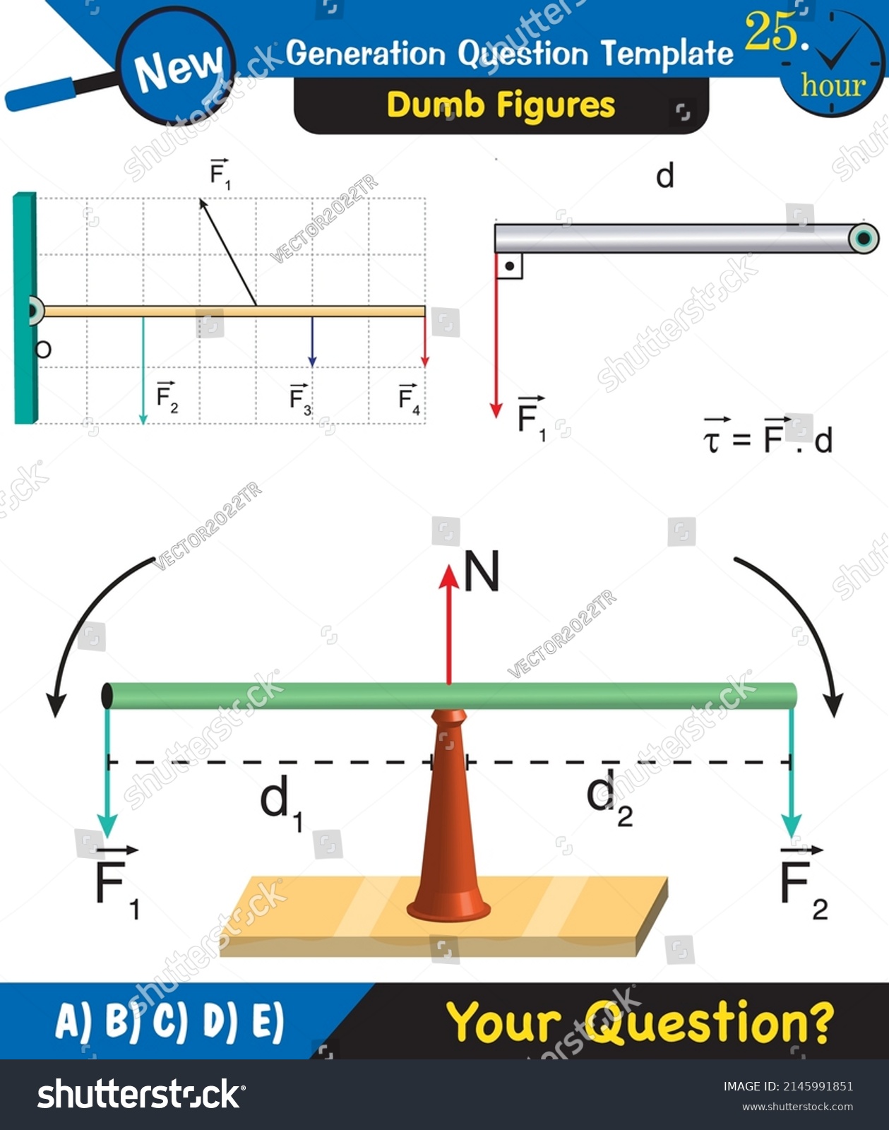 Physics Torque Next Generation Question Template Stock Vector (Royalty ...