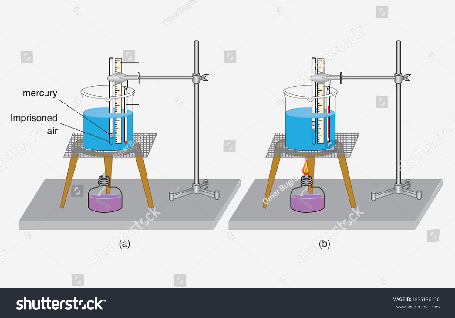 Physics Tutorials Experiments Auxiliary Figures Pressure Stock Vector ...