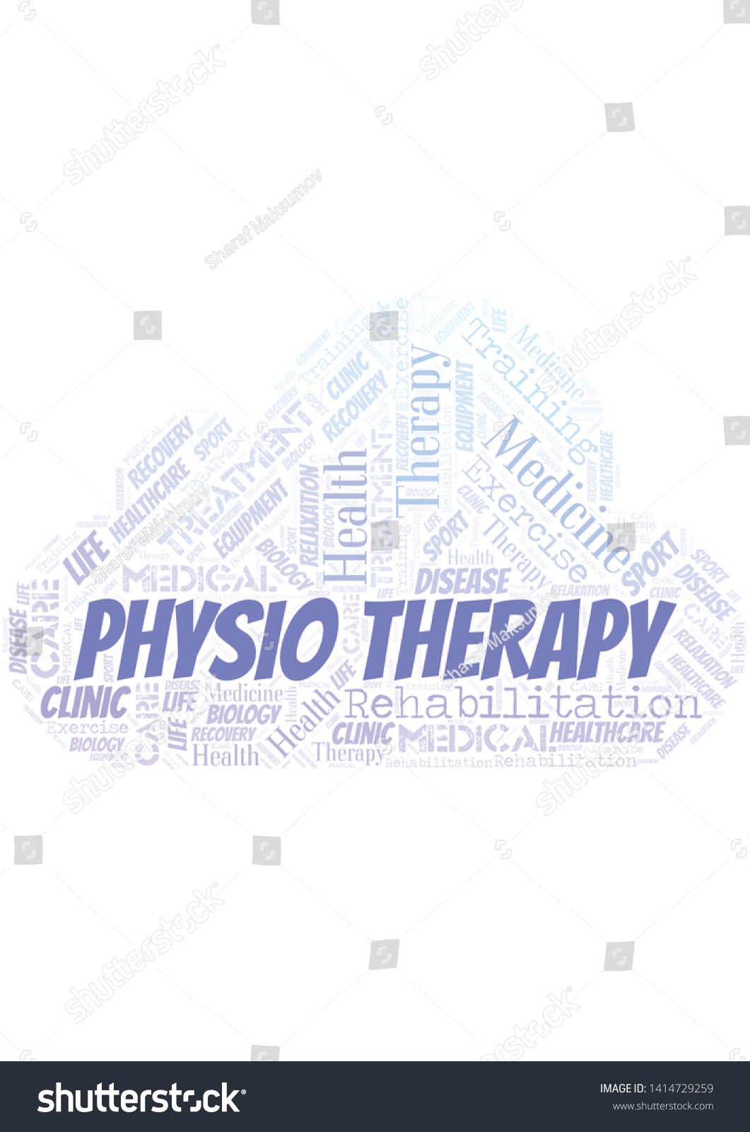 Physio Therapy Word Cloud Wordcloud Made Stock Vector (Royalty Free ...