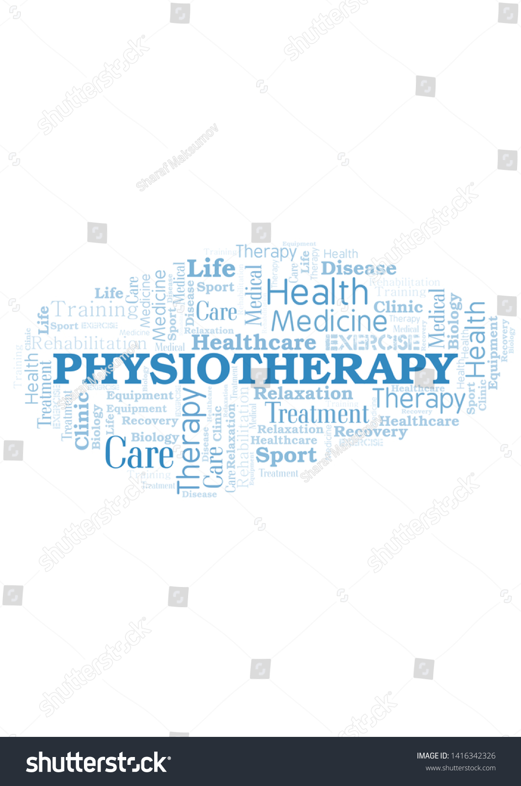 Physiotherapy Word Cloud Wordcloud Made Text Stock Vector (Royalty Free ...
