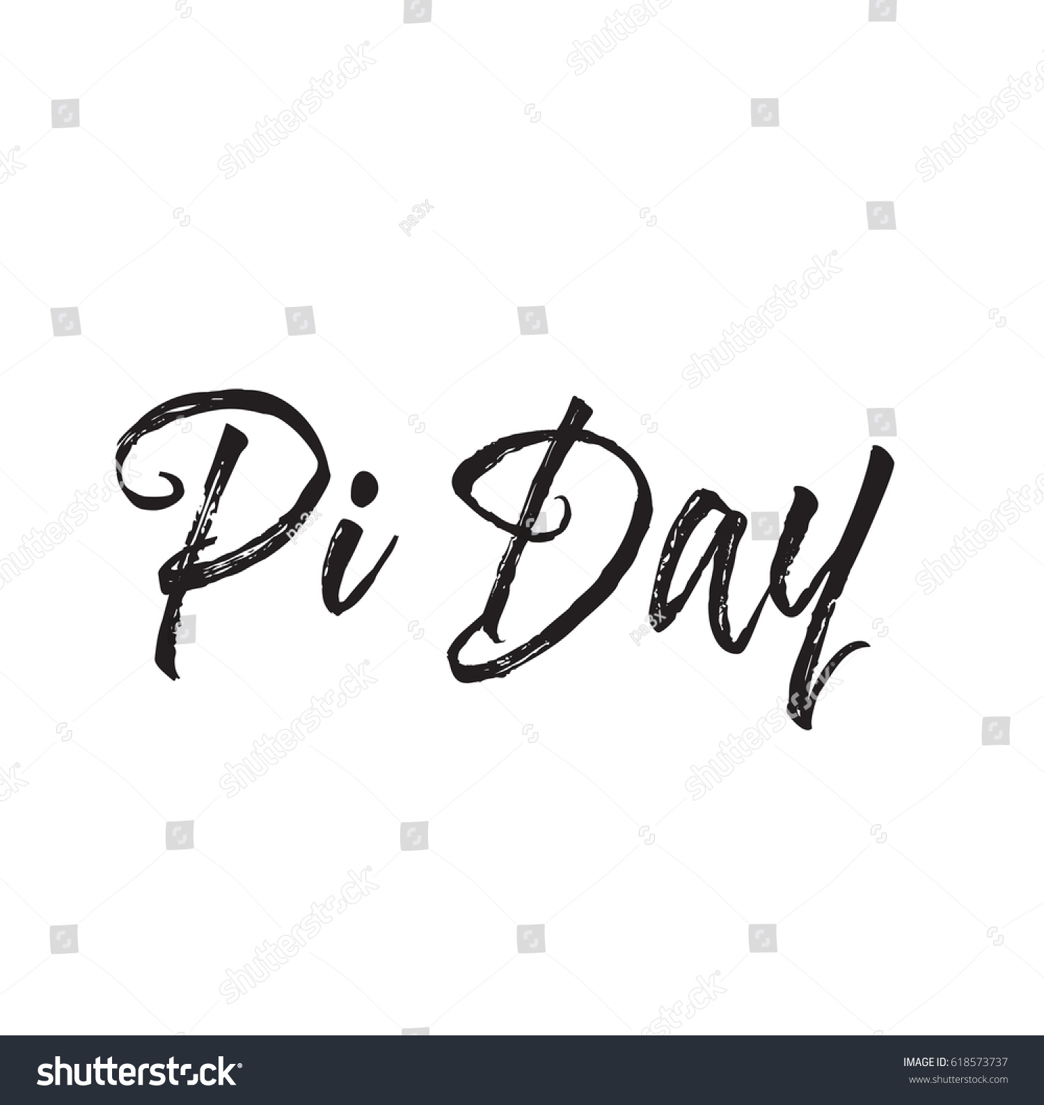 Pi Day Text Design Vector Calligraphy Stock Vector (Royalty Free) 618573737