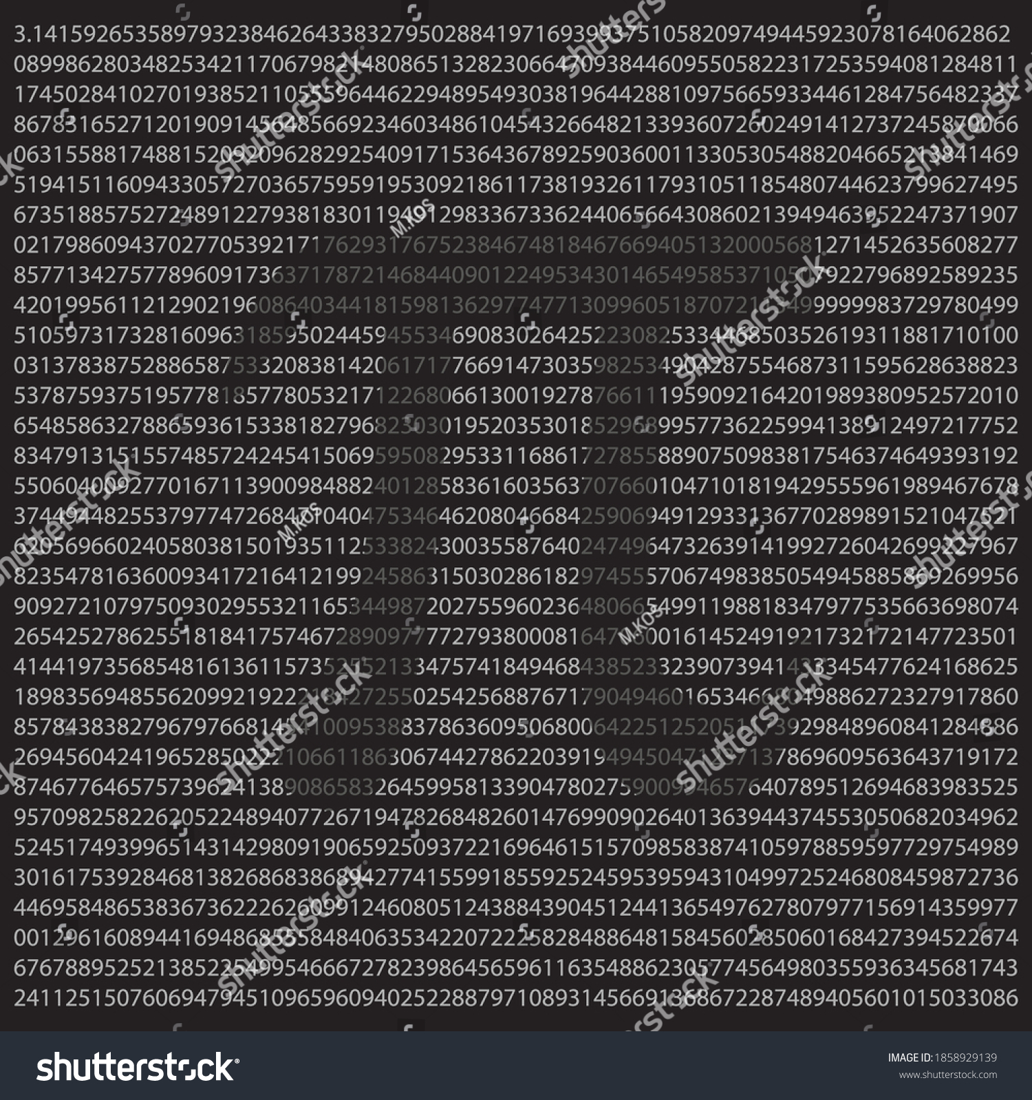 Pi Math Background Black Pattern Vintage: เวกเตอร์สต็อก (ปลอดค่า ...