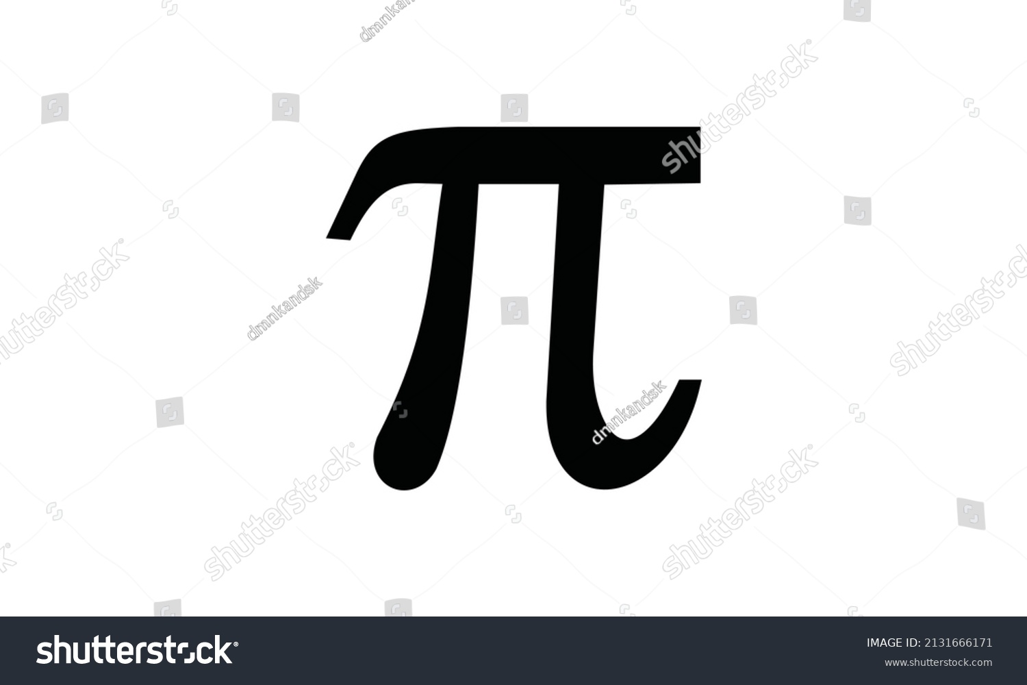 Pi Number Math Symbol Diameter 314 Stock Vector (Royalty Free) 2131666171