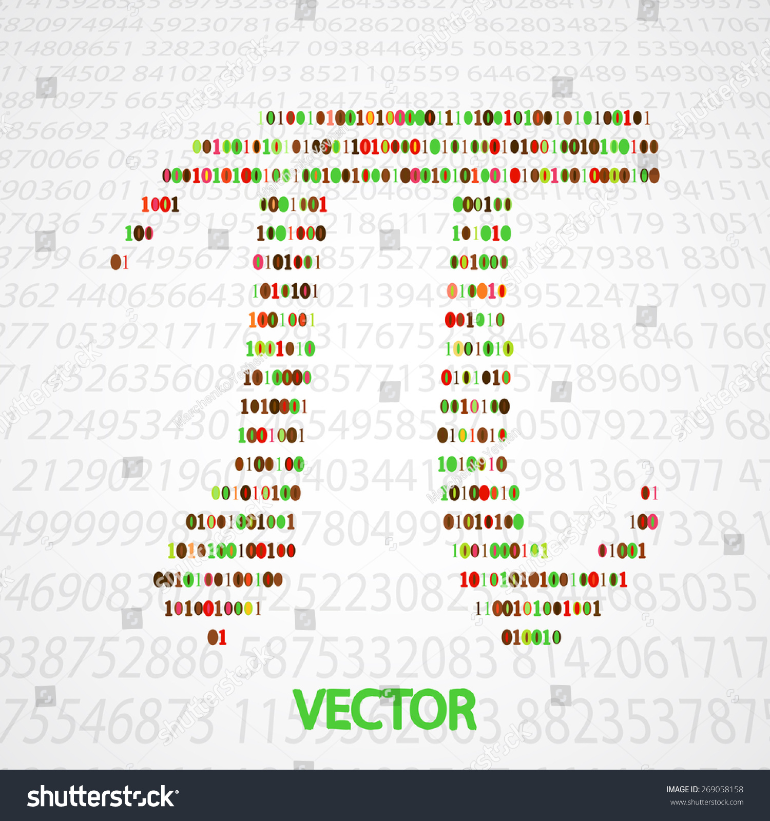 Pi Numbers Shape Eps10 Mathematics Vector Stock Vector (Royalty Free ...