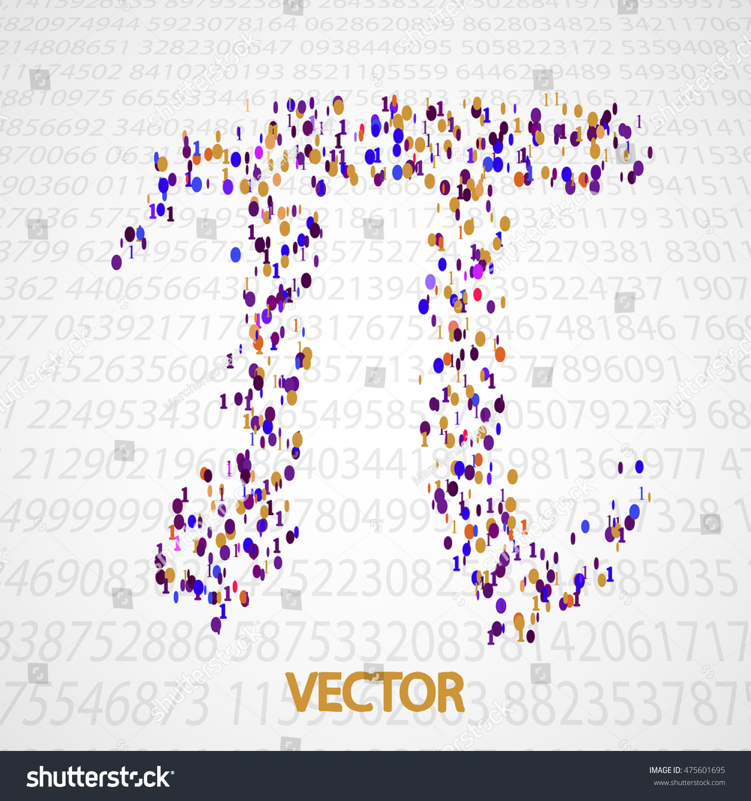 Pi Numbers Shape Eps10 Mathematics Vector Vectores En Stock 475601695 ...