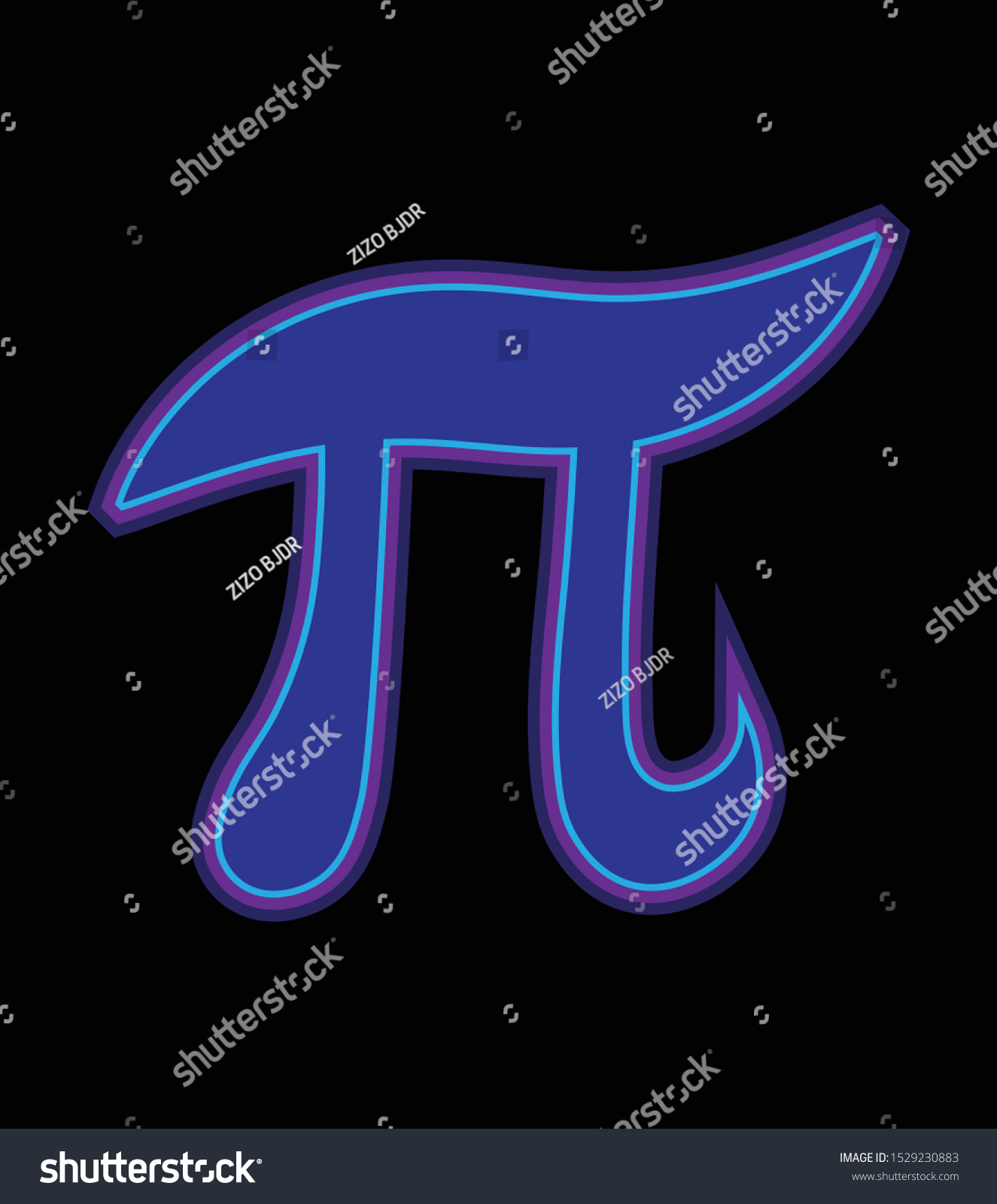Pi Symbol Icon Vector Illustration Stock Vector (Royalty Free ...