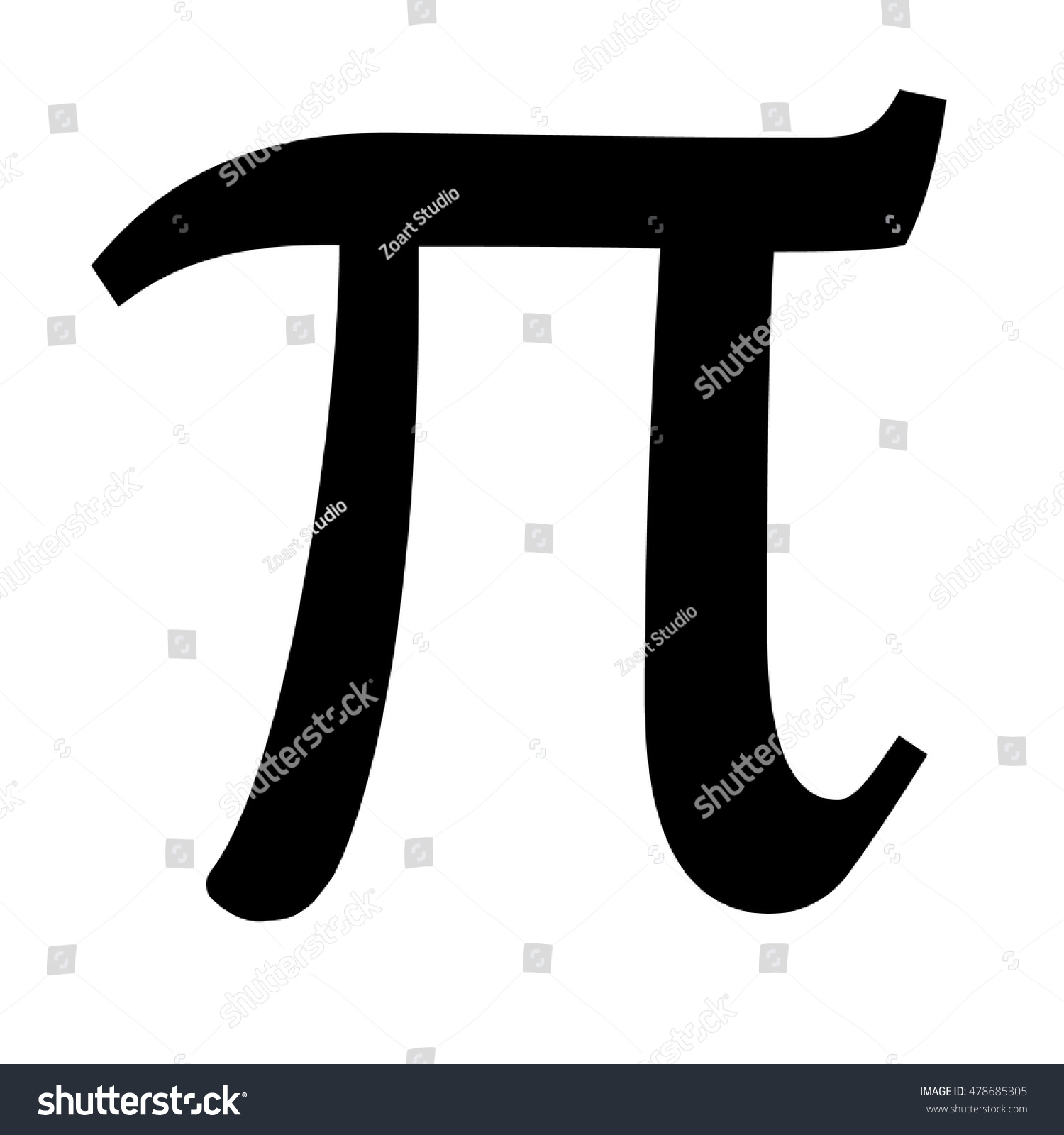 Pi Symbol Icon Vector Illustration Stock Vector (Royalty Free ...