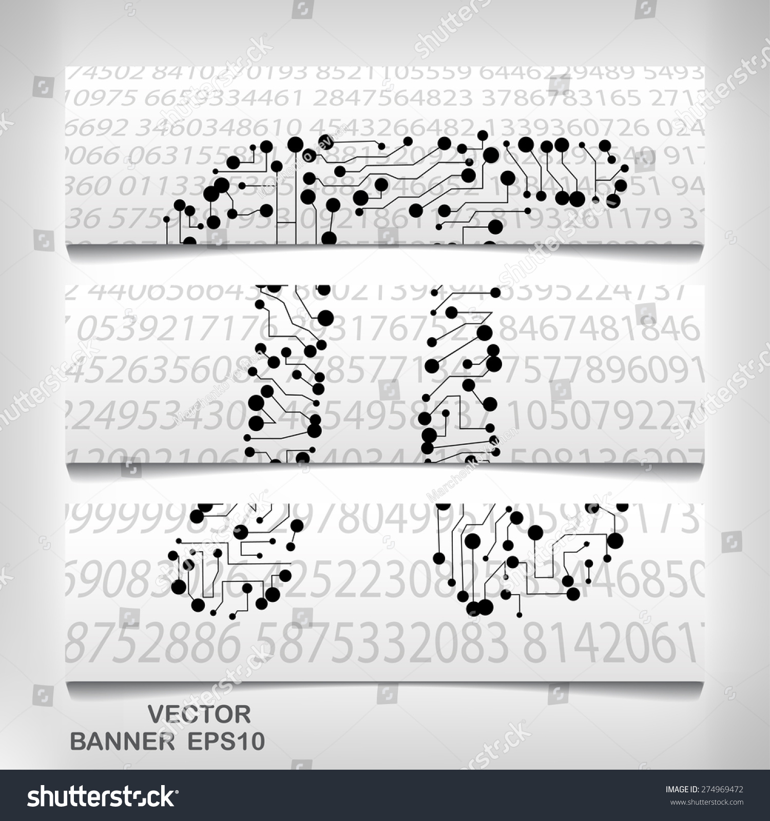Pi Technology Shape Banner Mathematics Vector Stock Vector (Royalty ...