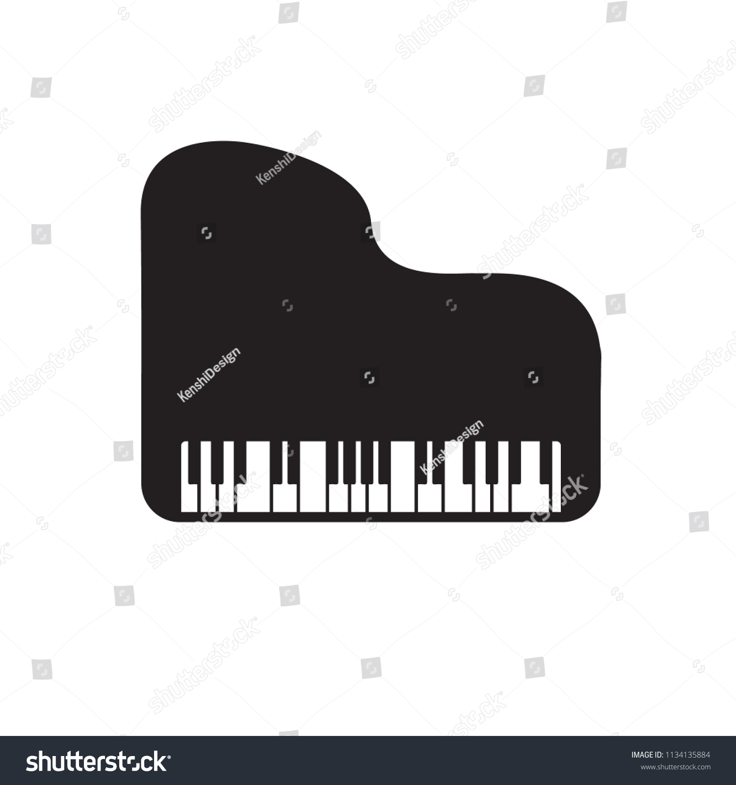 Piano Icon Vector Stock Vector (Royalty Free) 1134135884 | Shutterstock