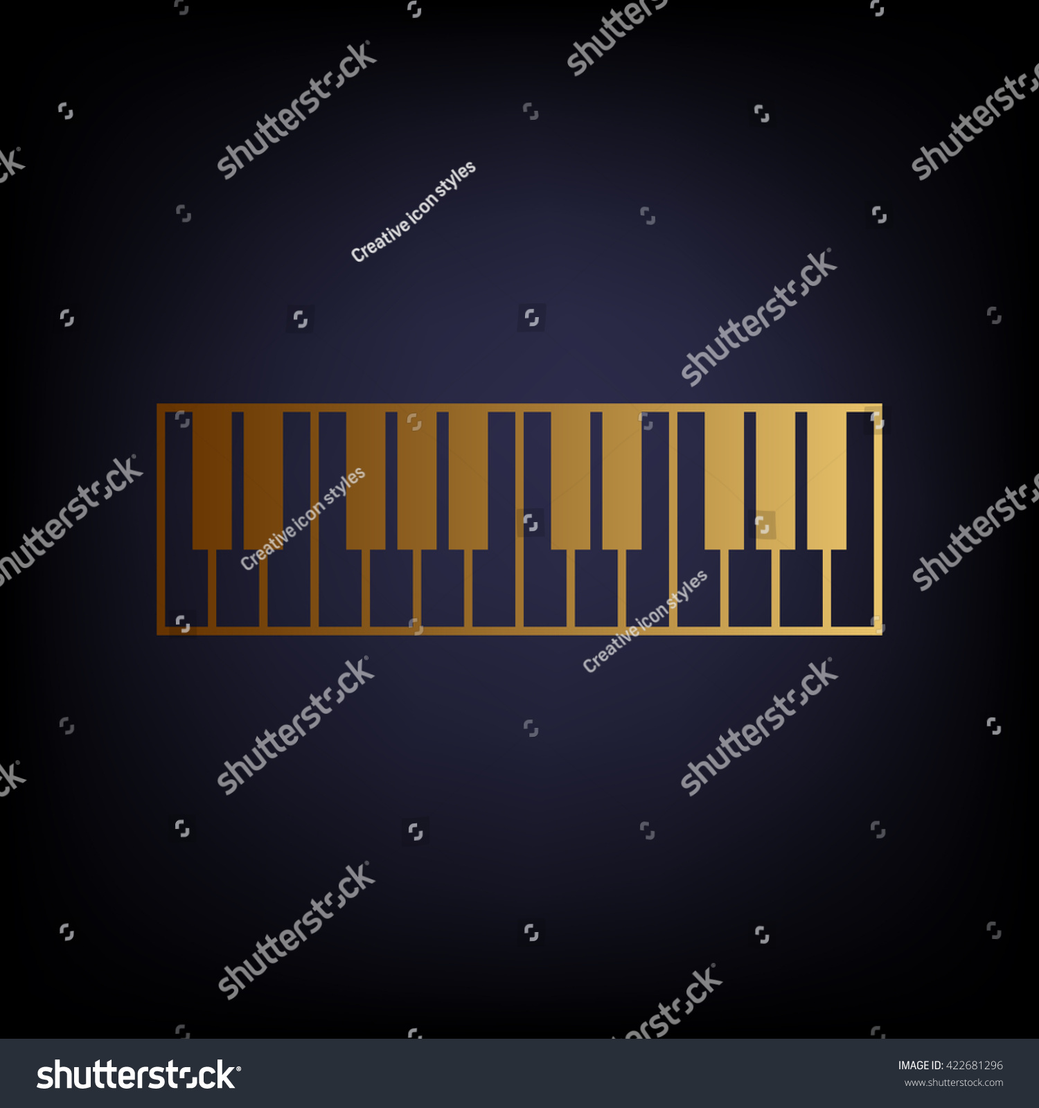 Piano Keyboard Sign Stock Vector (Royalty Free) 422681296 | Shutterstock