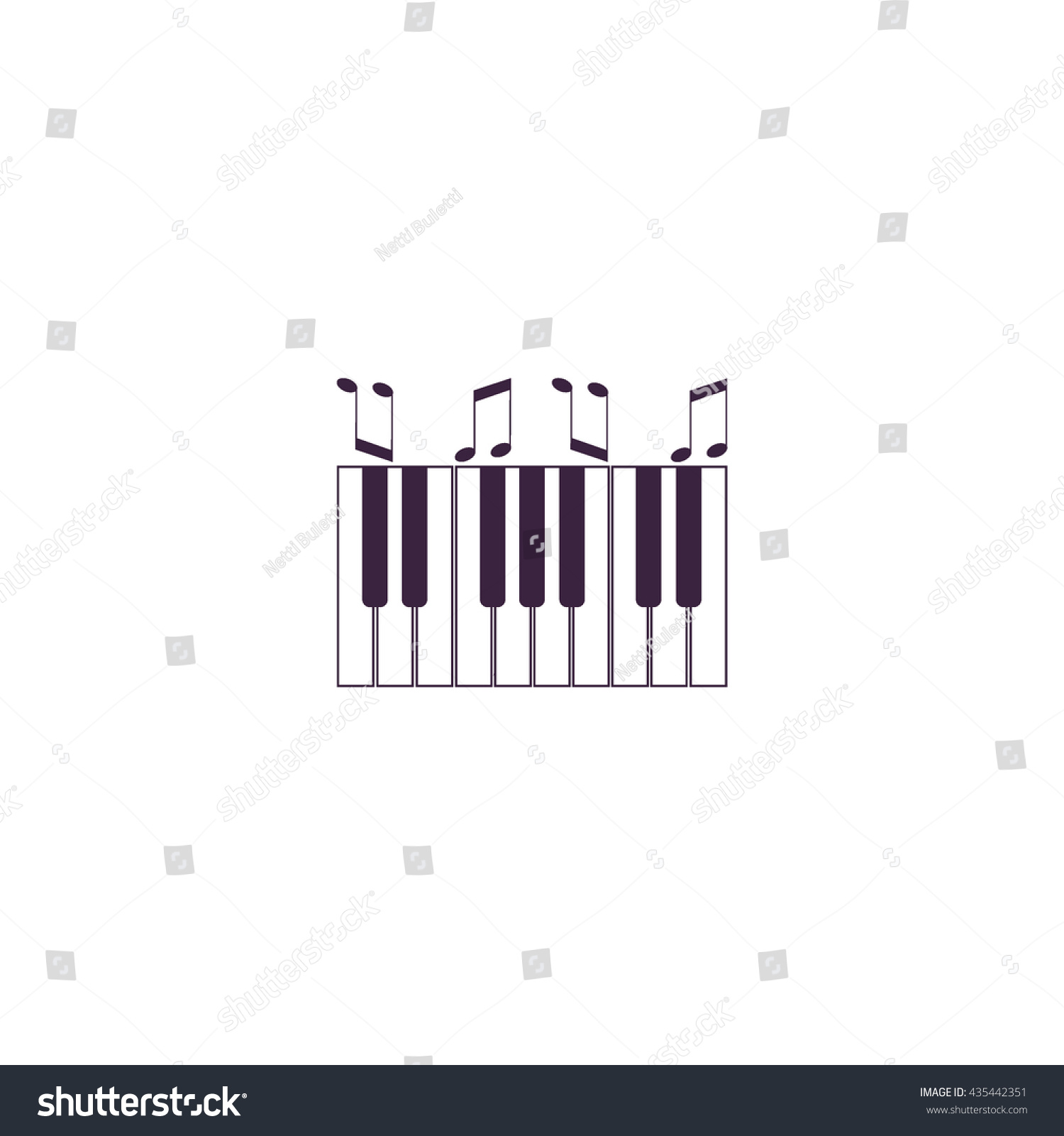 Piano Keyboard Vector Stock Vector (Royalty Free) 435442351 | Shutterstock