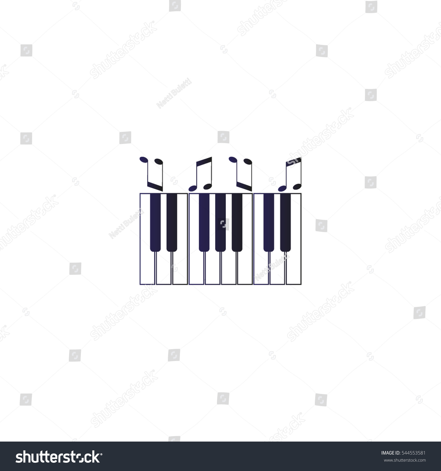 Piano Keyboard Vector Stock Vector (Royalty Free) 544553581 | Shutterstock