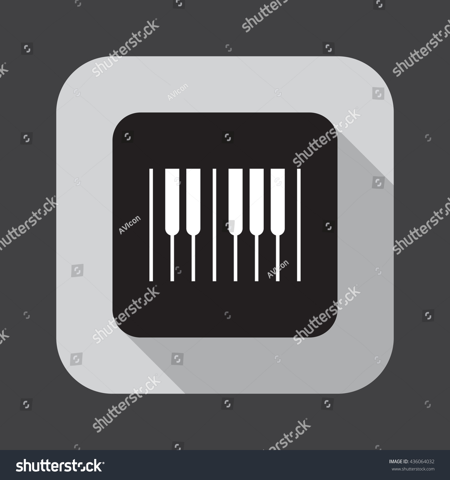 Piano Keys Icon Stock Vector (Royalty Free) 436064032 | Shutterstock