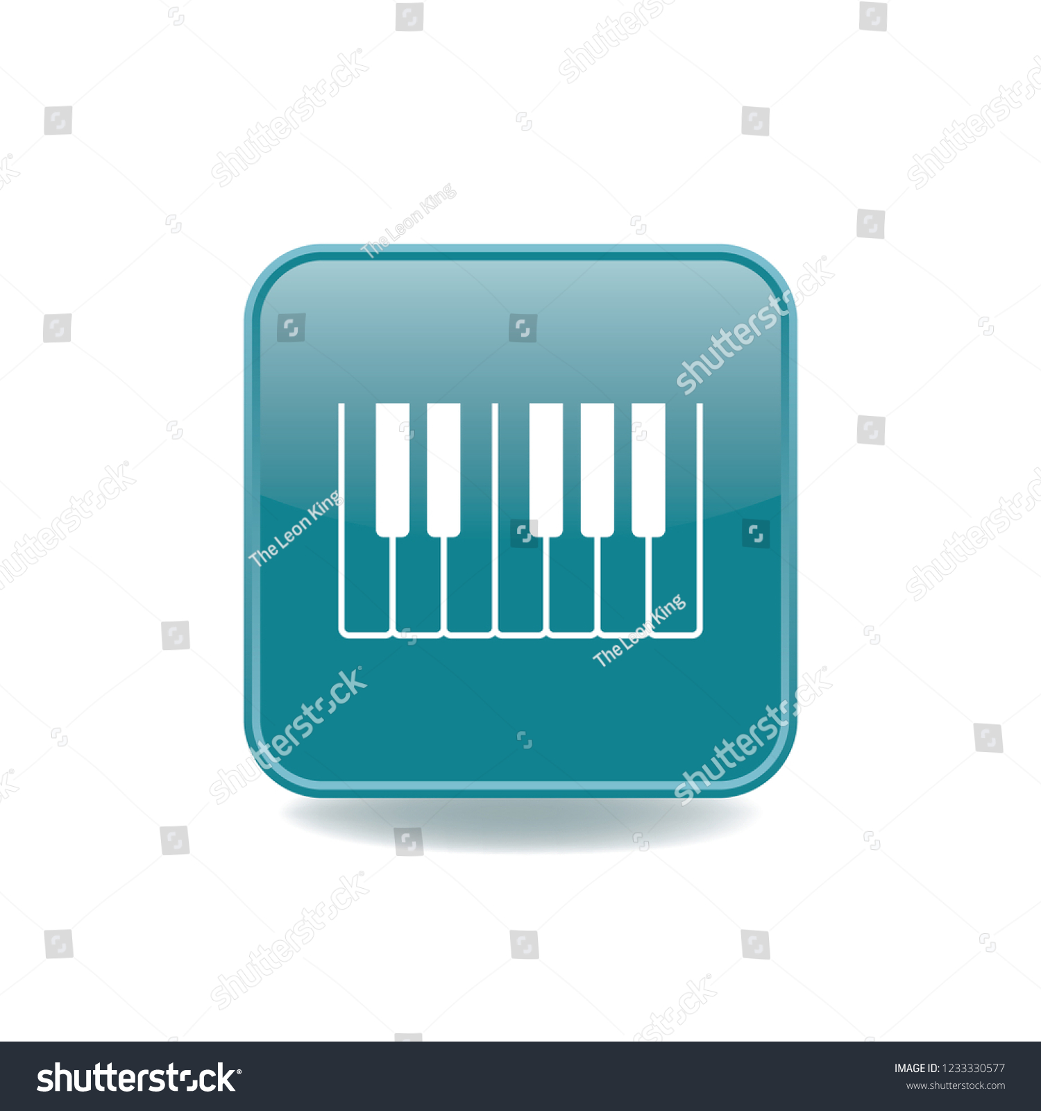Piano Keys Vector Button Web Design Stock Vector (Royalty Free) 1233330577