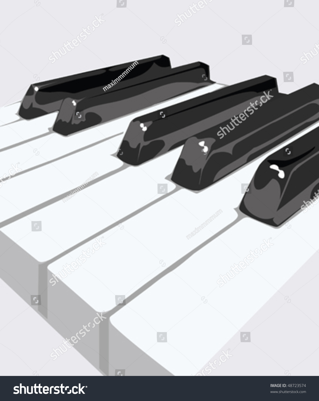 Piano Keys Vector Illustration Stock Vector (Royalty Free) 48723574 ...