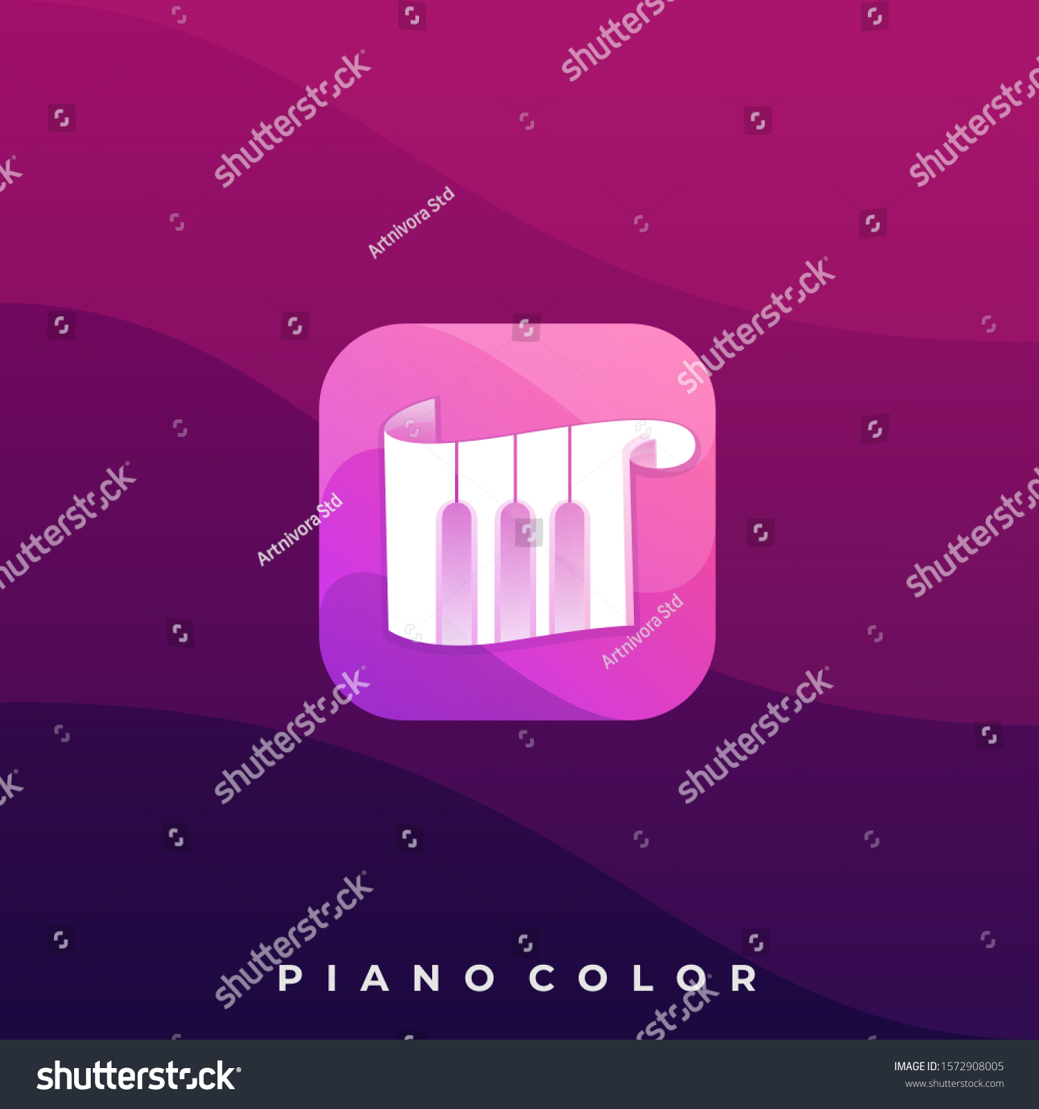 Piano Scale Icon Application Illustration Vector Stock Vector (Royalty ...