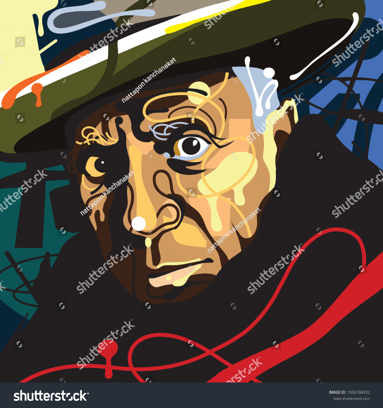 Picasso Vector Art Illustration Design: vector de stock (libre de ...