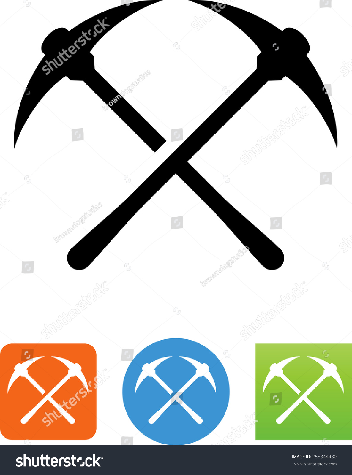 Pick Ax Icon Stock Vector (Royalty Free) 258344480