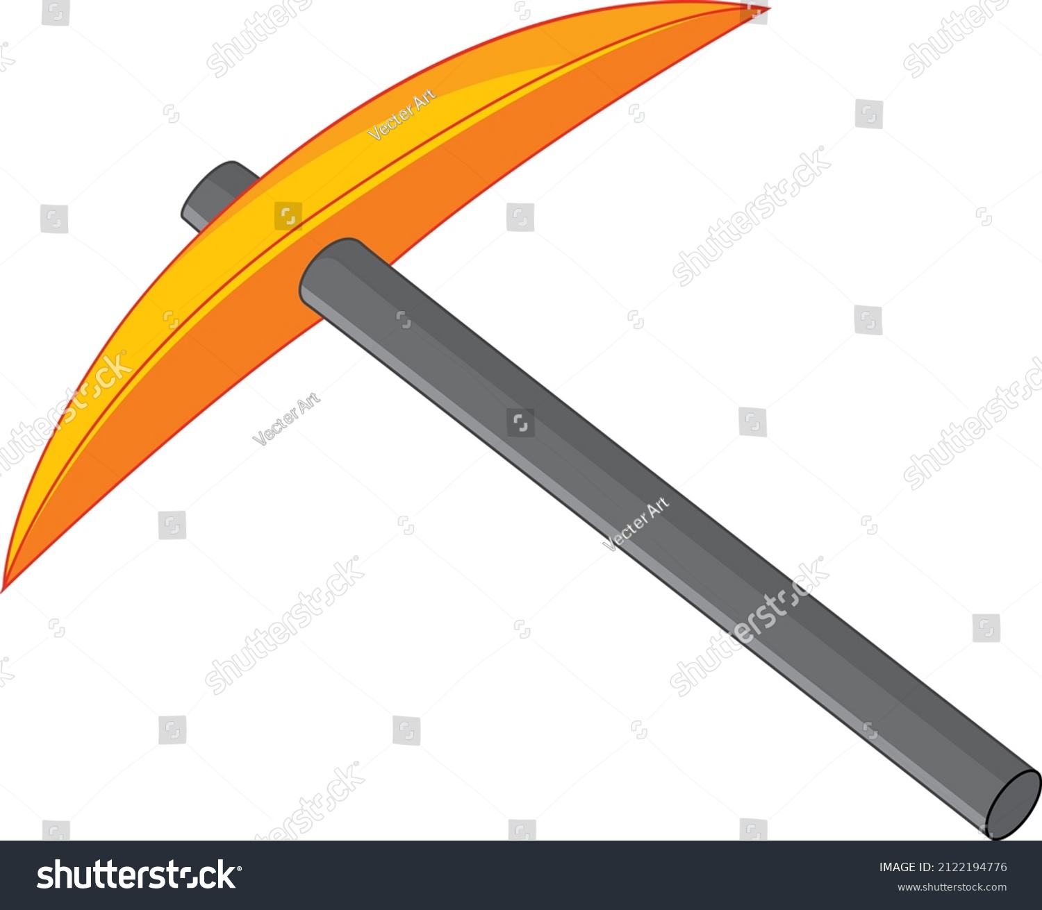Pick Axe Vector Art Illustraton Stock Vector (Royalty Free) 2122194776 ...