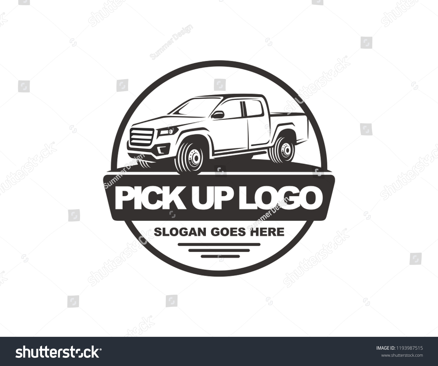 Pick Car Logo Template Stock Vector (Royalty Free) 1193987515 ...