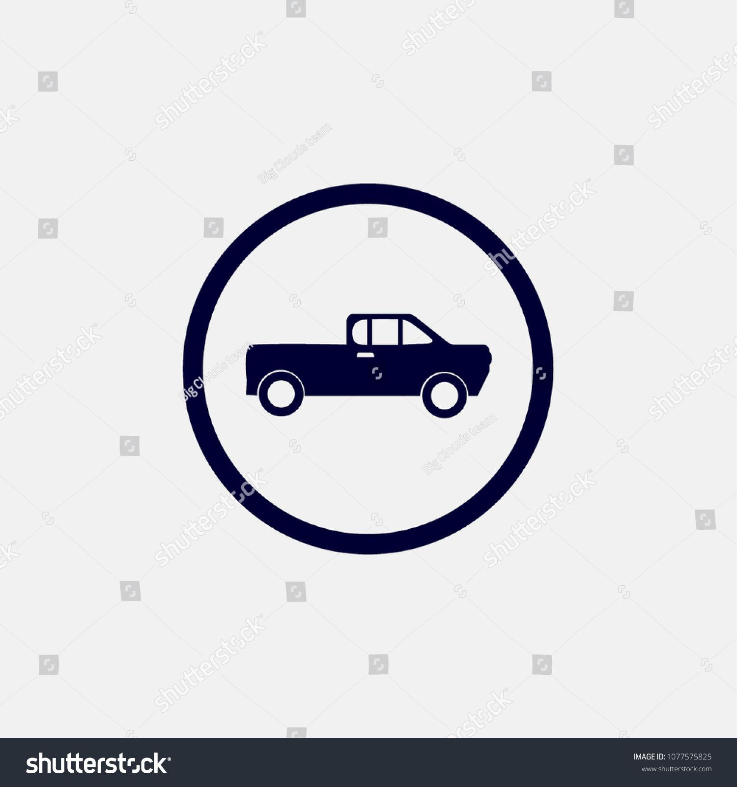 Pick Car Vector Icon Stock Vector (Royalty Free) 1077575825