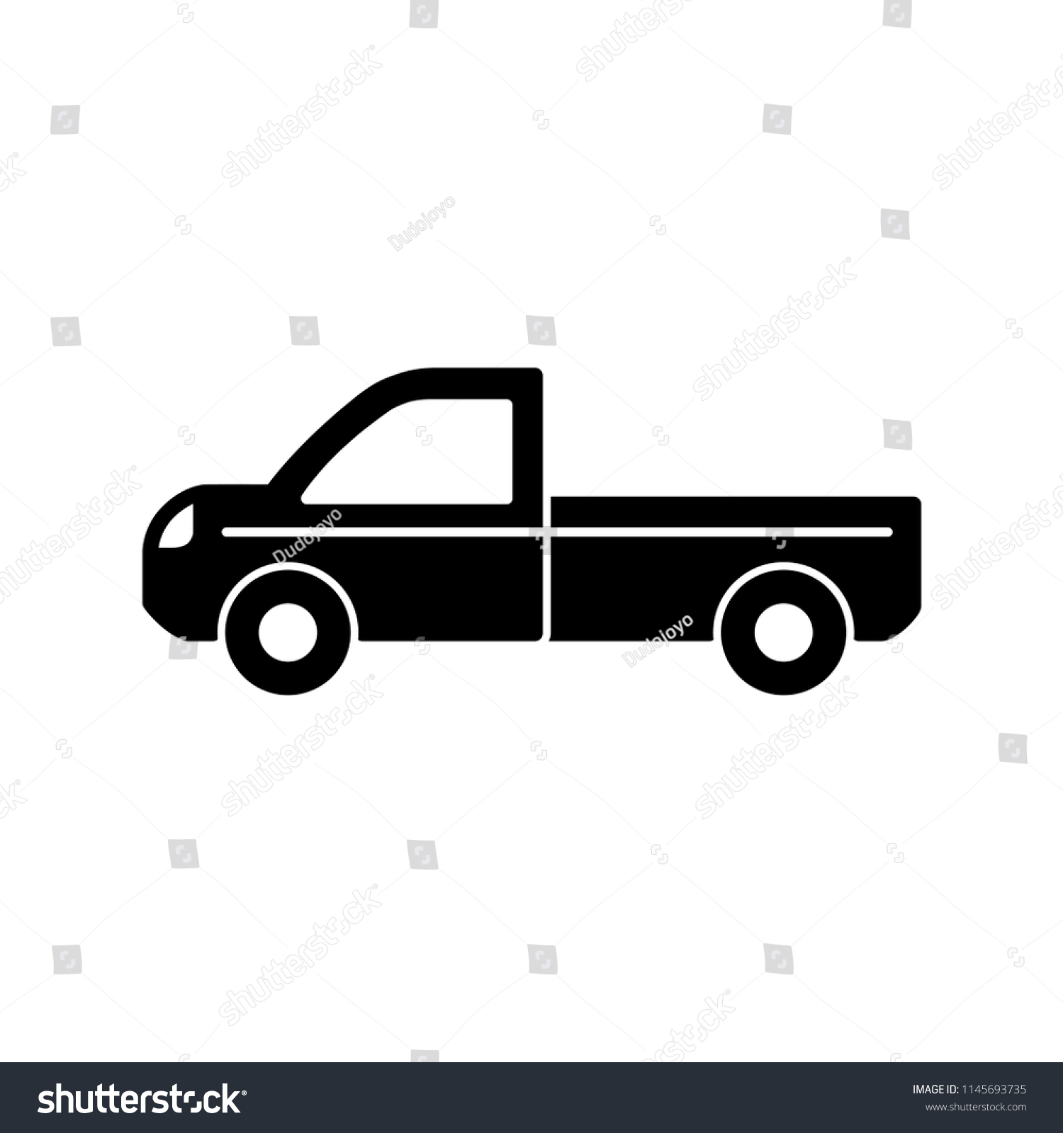 Pick Truck Icon Vector Stock Vector (Royalty Free) 1145693735 ...
