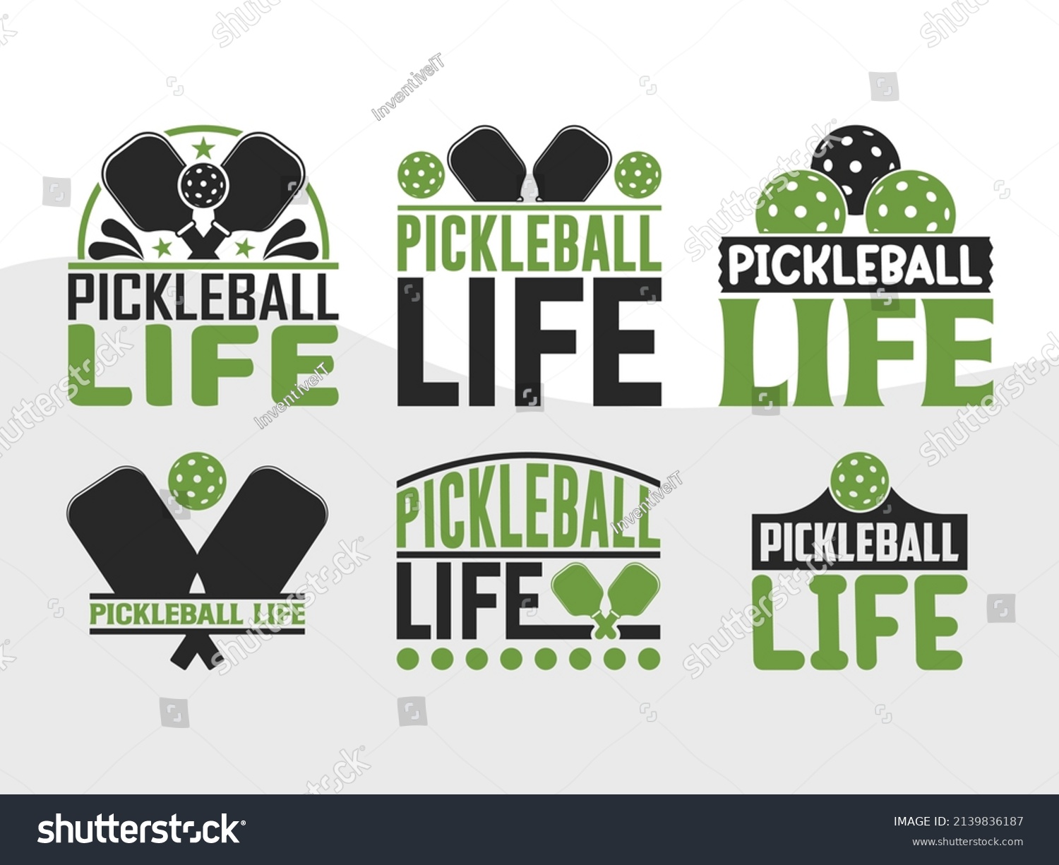Pickleball Life Printable Vector Illustration Stock Vector (Royalty ...