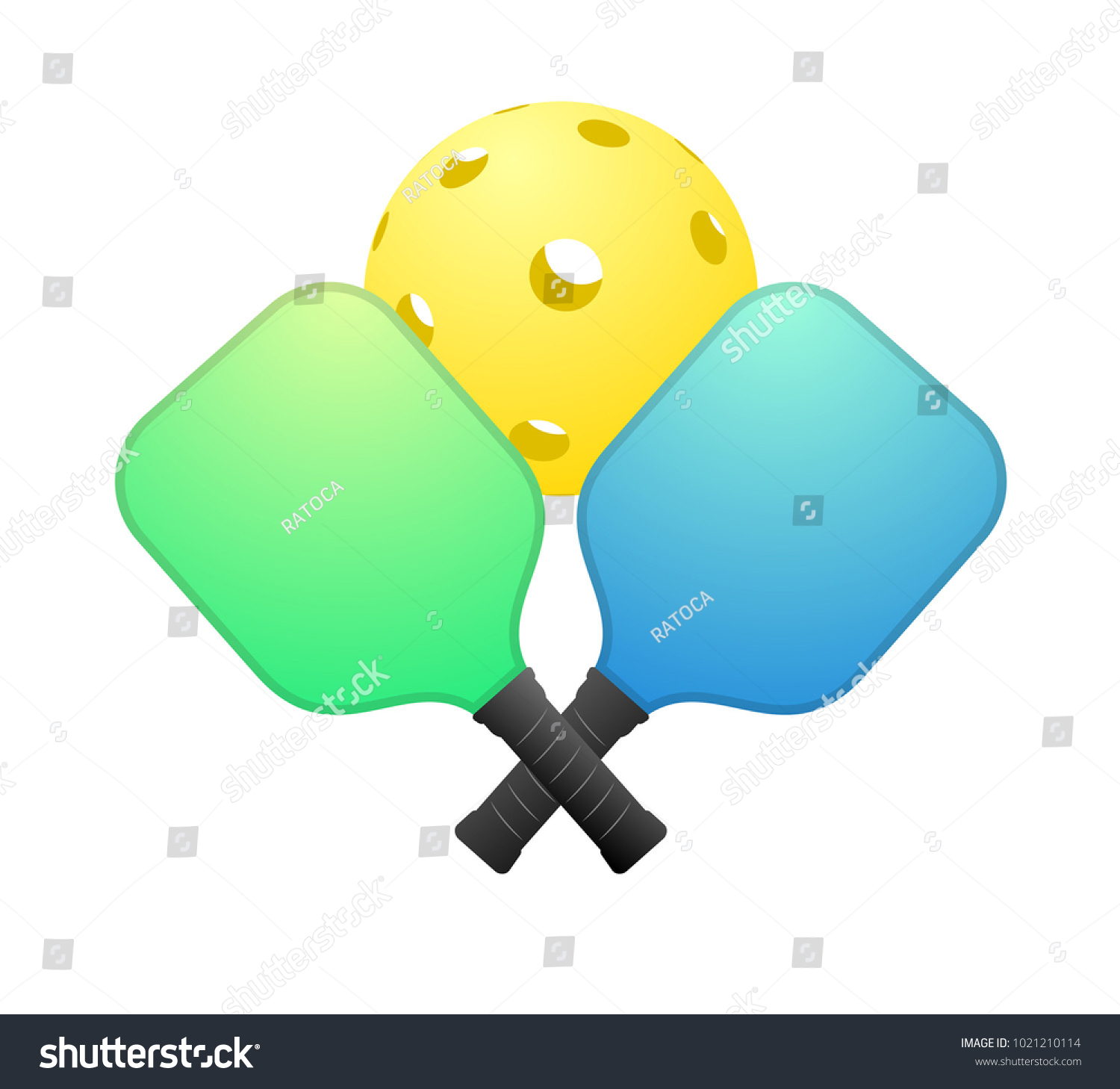 Pickleball Racket Illustration Stock Vector (Royalty Free) 1021210114
