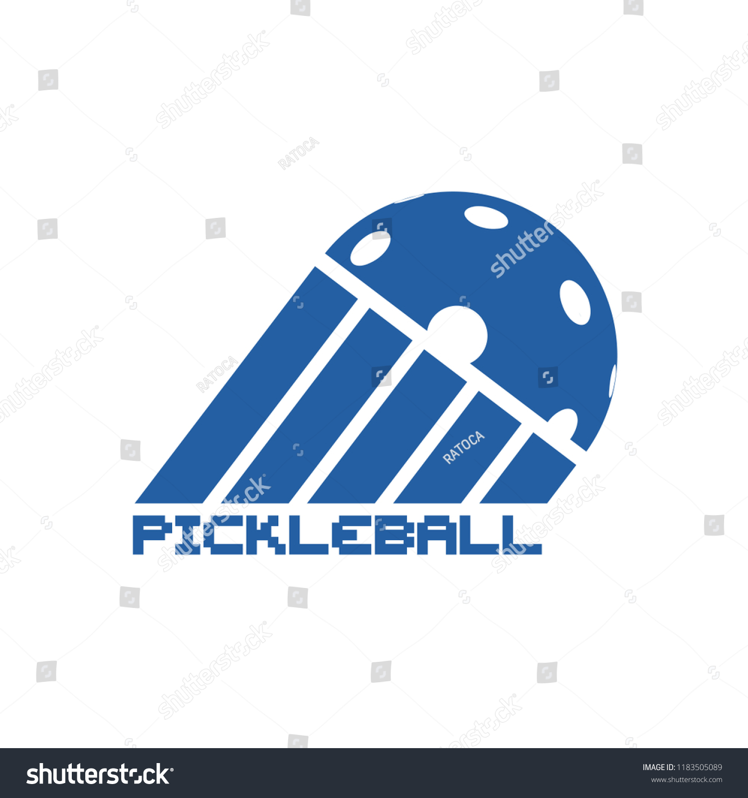 Pickleball Symbol Design Stock Vector (Royalty Free) 1183505089 ...
