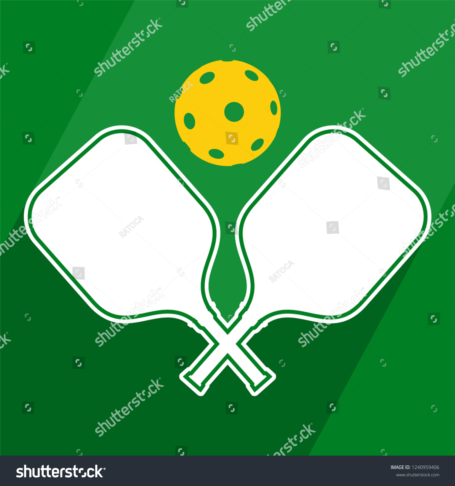 Pickleball Symbol Design Stock Vector (Royalty Free) 1240959406