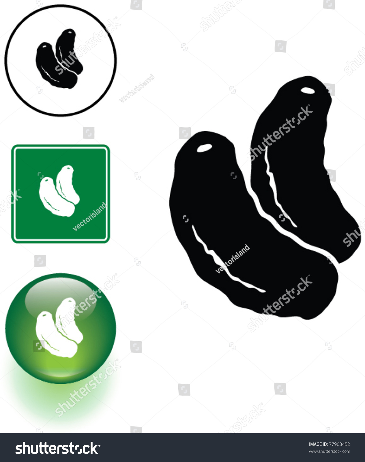 Pickles Symbol Sign Button Stock Vector (Royalty Free) 77903452 ...