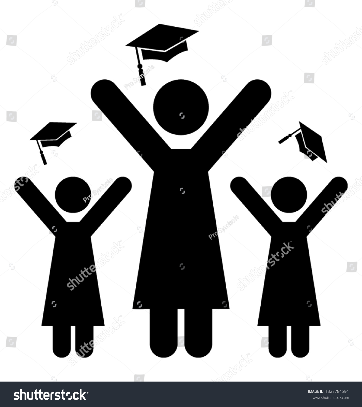 Pictogram Design Graduation Vector Element: เวกเตอร์สต็อก (ปลอดค่า ...