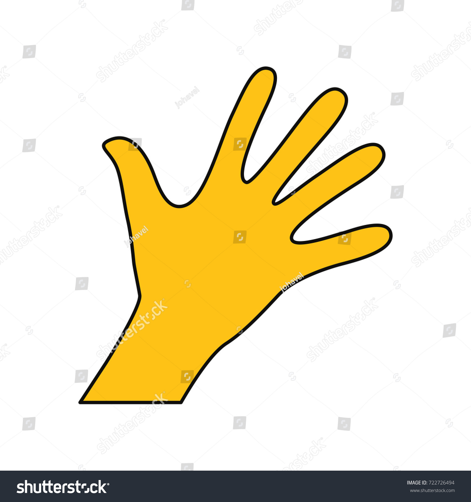 Pictogram Hand Vector Illustration Stock Vector (Royalty Free) 722726494