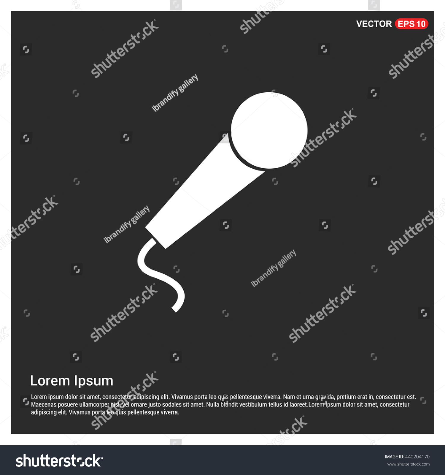 Pictogram Microphone Icon Stock Vector (Royalty Free) 440204170