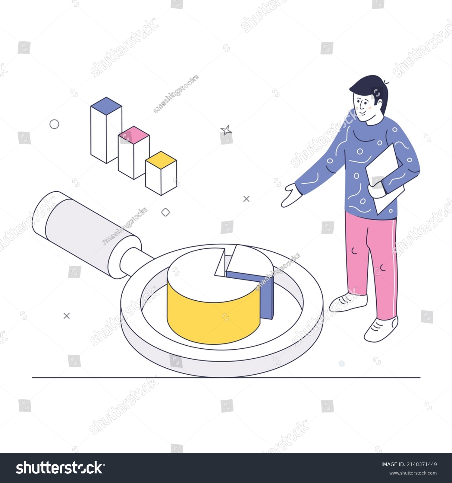 Pie Chart Magnifier Concept Data Analysis Stock Vector (Royalty Free ... Pie Chart Magnifier Concept Data Analysis Stock Vector (Royalty Free ...