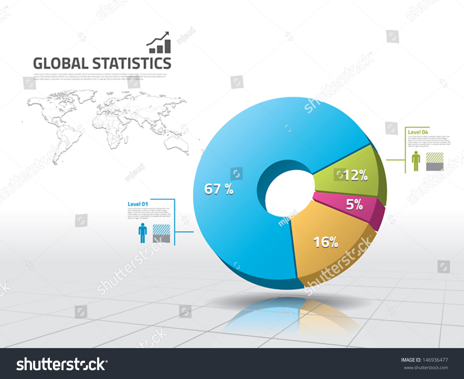 Pie Chart Business Statistics Stock Vector (Royalty Free) 146936477