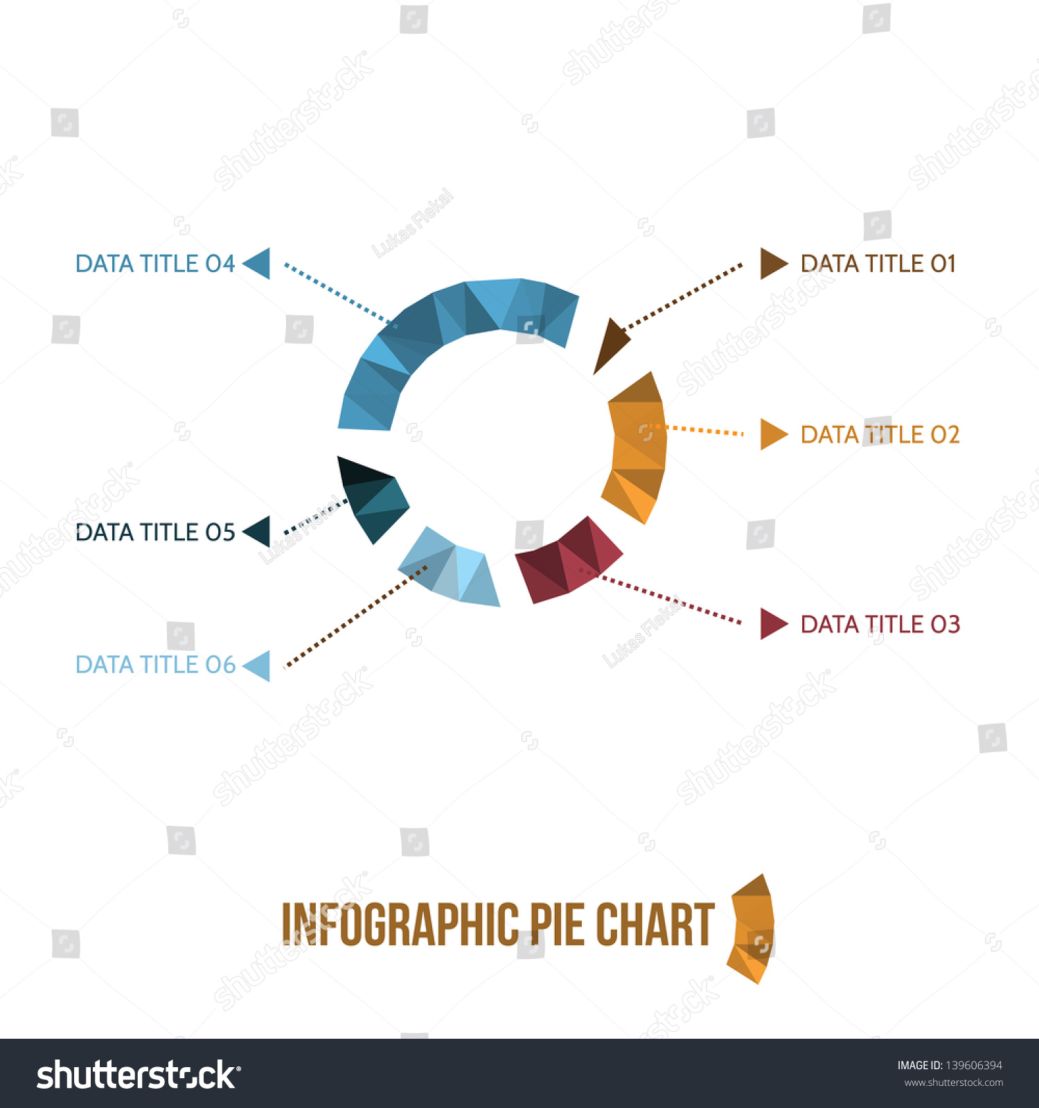 Pie Chart Triangles Infographic Element Vector Stock Vector (Royalty ...