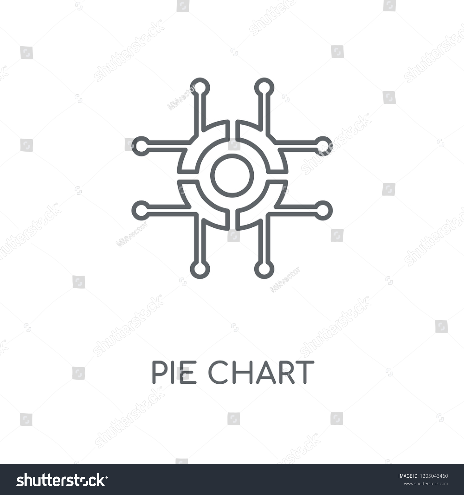 Pie Chart Linear Icon Pie Chart Stock Vector (Royalty Free) 1205043460 ...