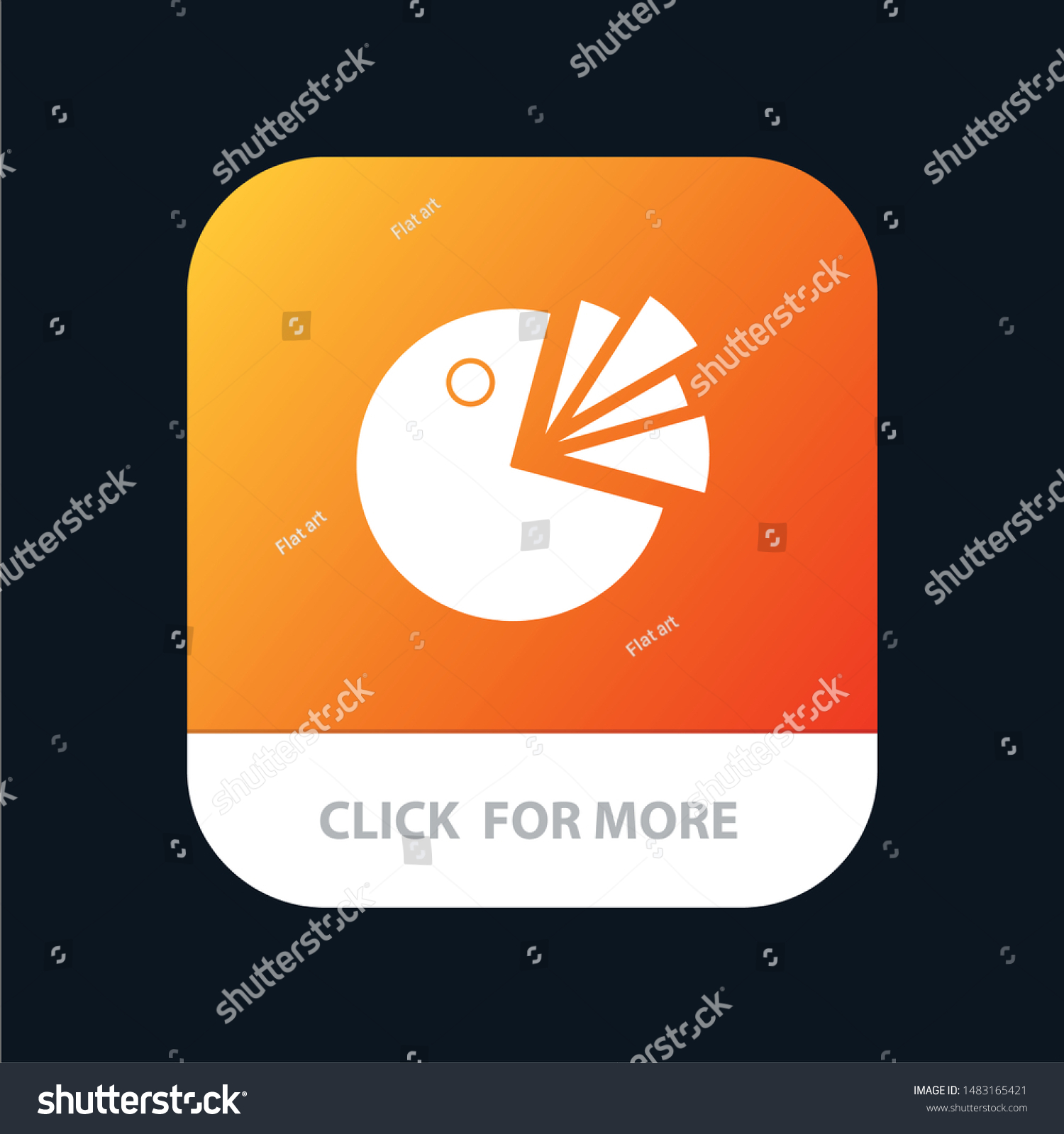 Pie Chart Presentation Diagram Mobile App Stock Vector (Royalty Free ...