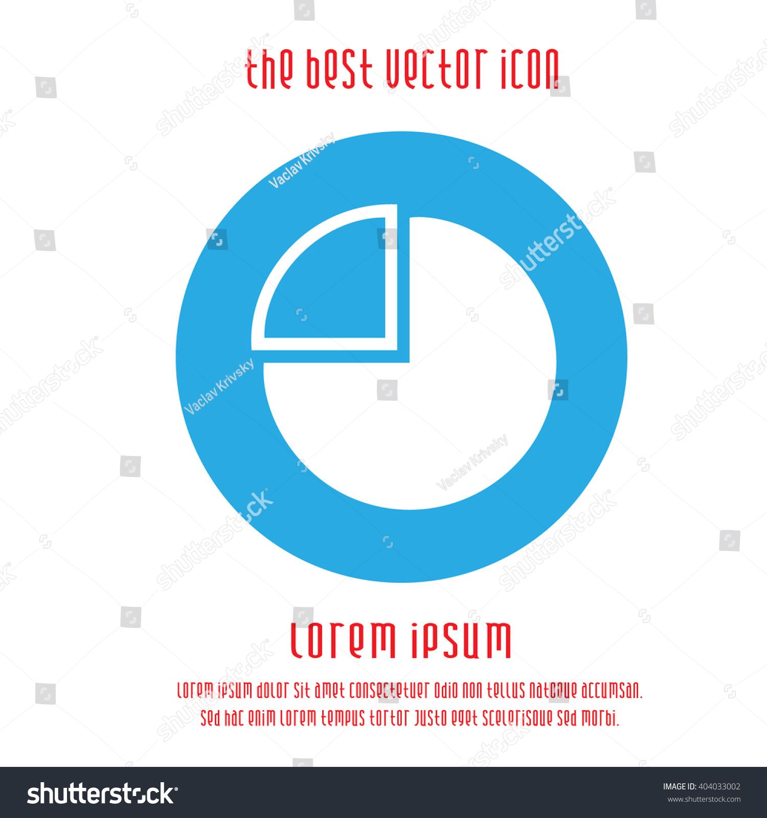 Pie Graph Vector Icon Chart Simple Stock Vector (Royalty Free ...