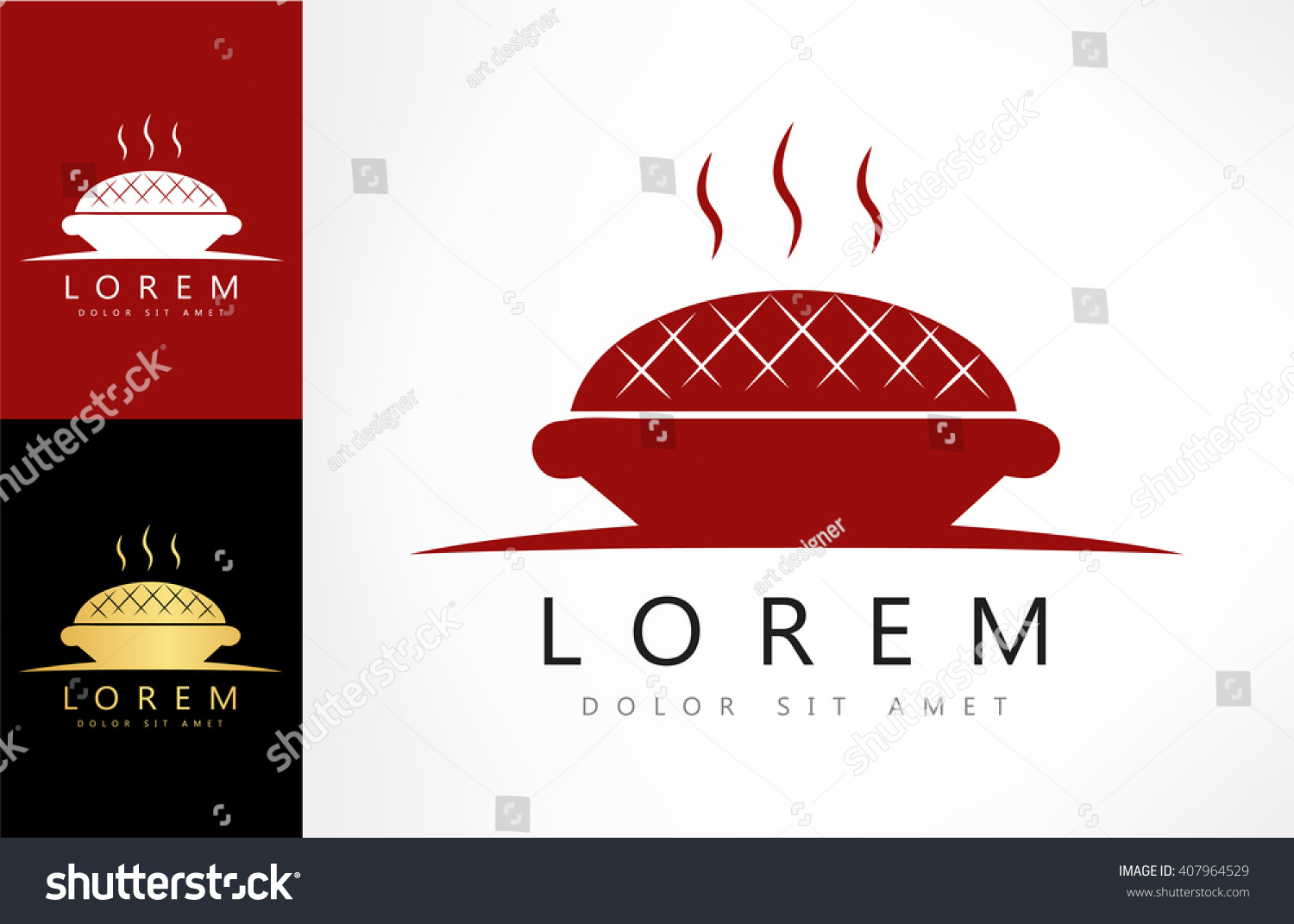 Pie Logo Cake Vector Illustration Stock Vector (Royalty Free) 407964529